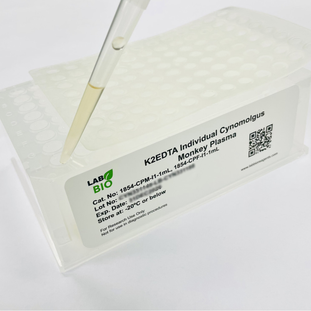 K2EDTA Individual Female Cynomolgus Monkey Plasma